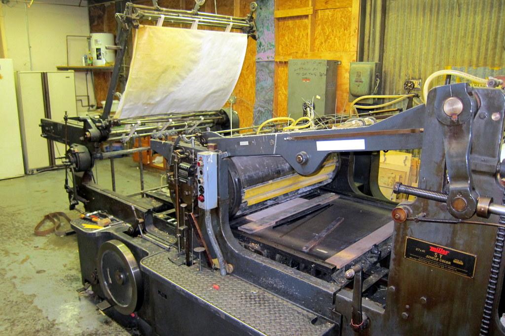 Lot #30: Miller 27" x 41" Single Color Printing Press - WireBids